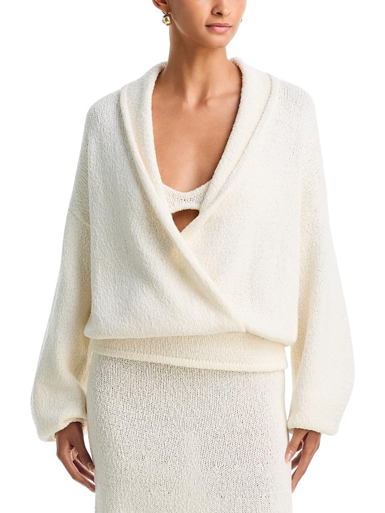 AYA MUSE Aya Muse Kena Cotton Knit Wrap Top